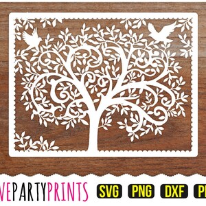 Papercut Tree of Life Template PDF and PNG Clip Art With Svg and DXF ...