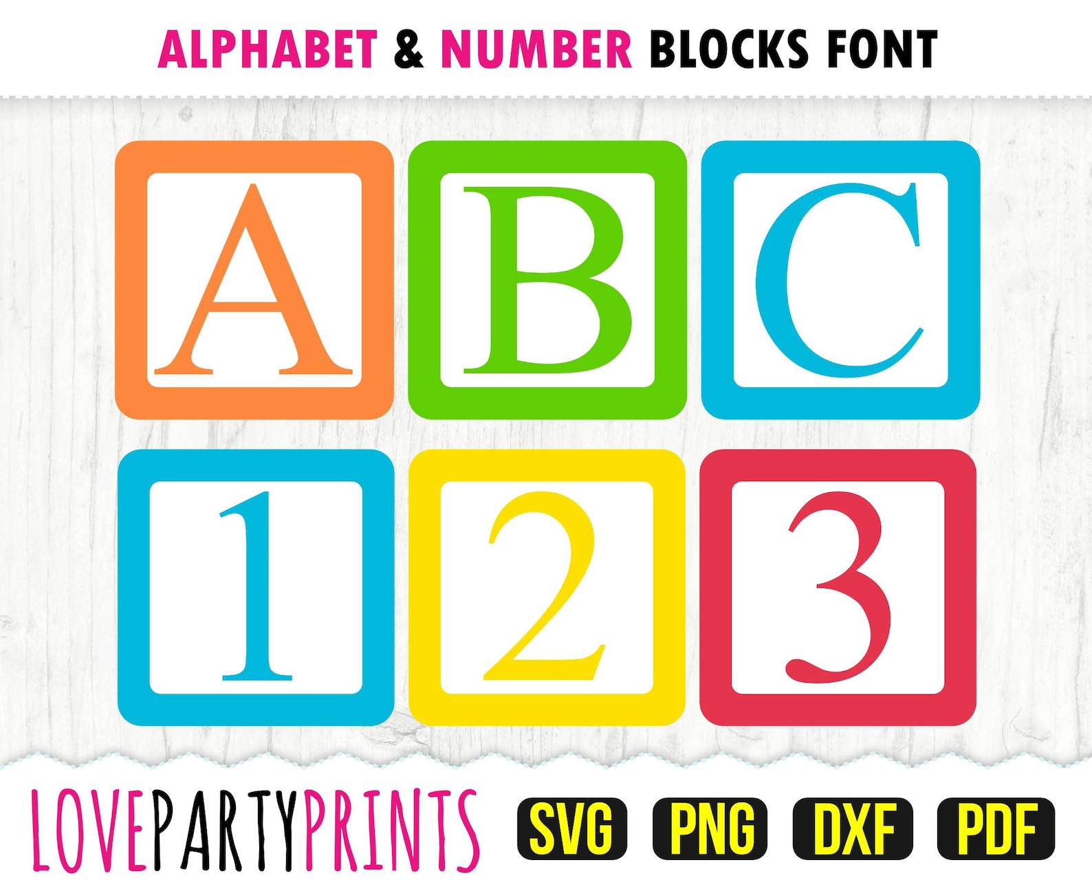 Alphabet Blocks SVG Pdf Dxf Png Letter Blocks A-Z Number - Etsy India