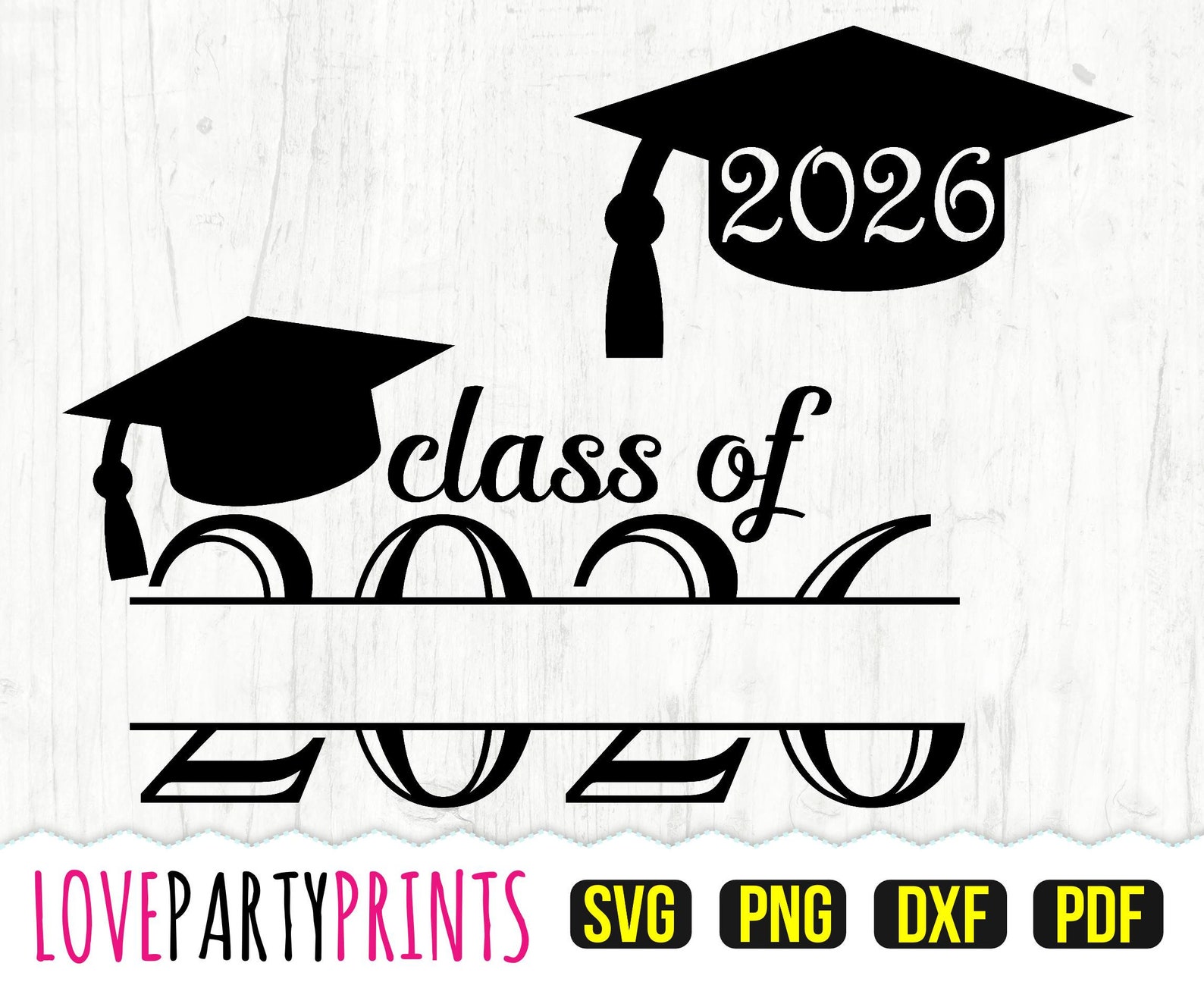 Class of 2026 SVG, DXF, PNG, Pdf, Senior 2026 Svg, Split Monogram Svg ...