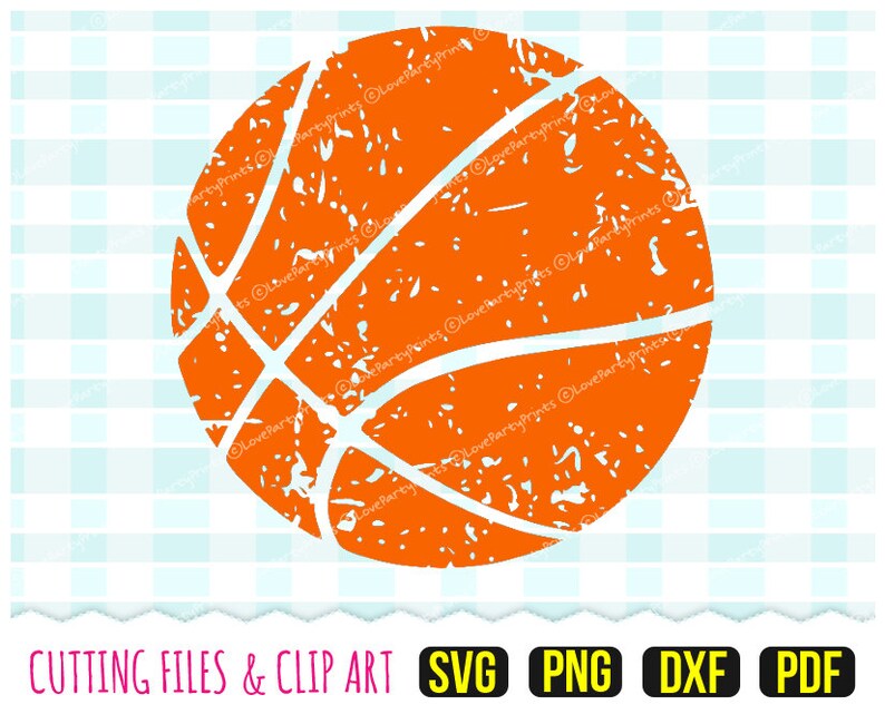 Distressed Basketball Svg DXF PNG PDF Grunge Basketball - Etsy