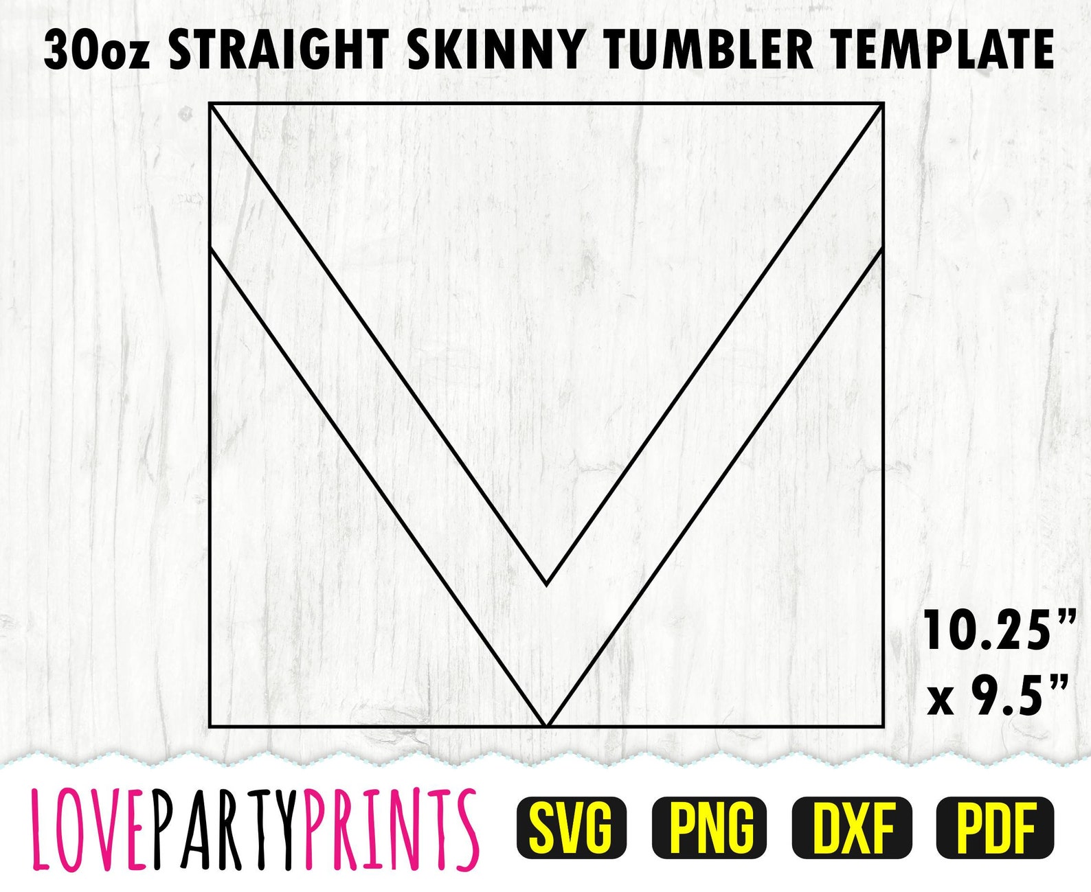 V Split Tumbler Template