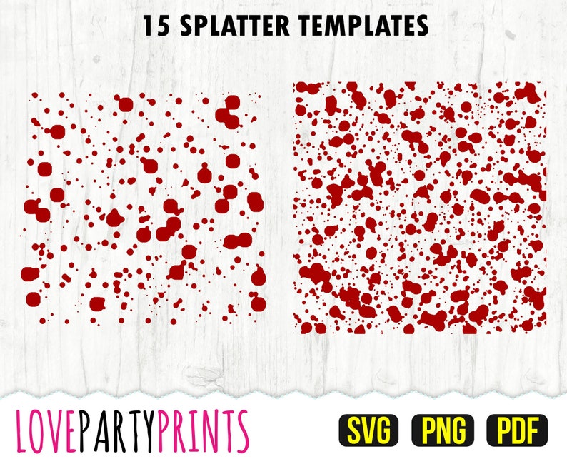 Splatter SVG PNG PDF Blood Splatter Svg Paint Splatter | Etsy