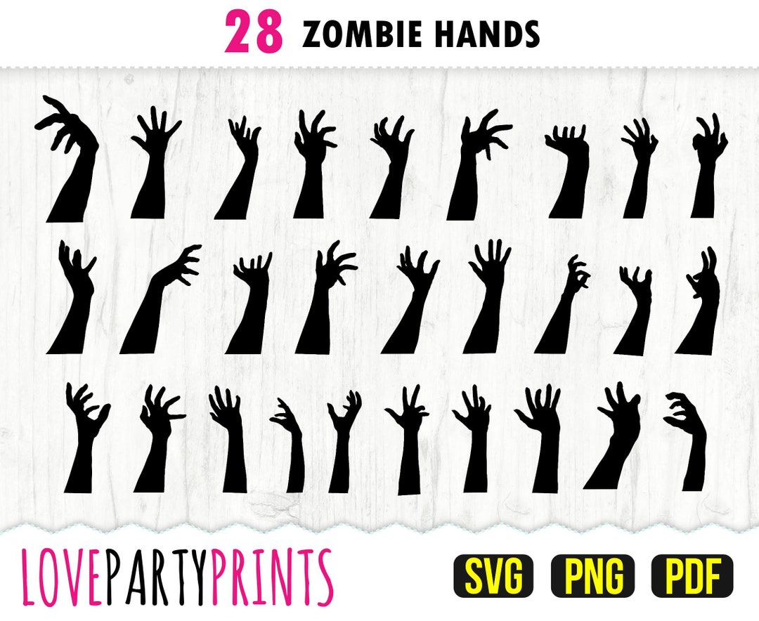 Zombie Hands SVG PNG PDF Halloween Zombie Hands Creepy - Etsy