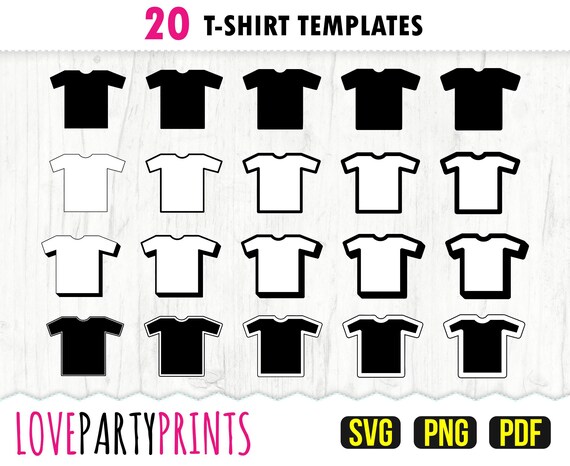 T Shirt Outline SVG PNG Pdf T-shirt Frames Svg T Shirt - Etsy