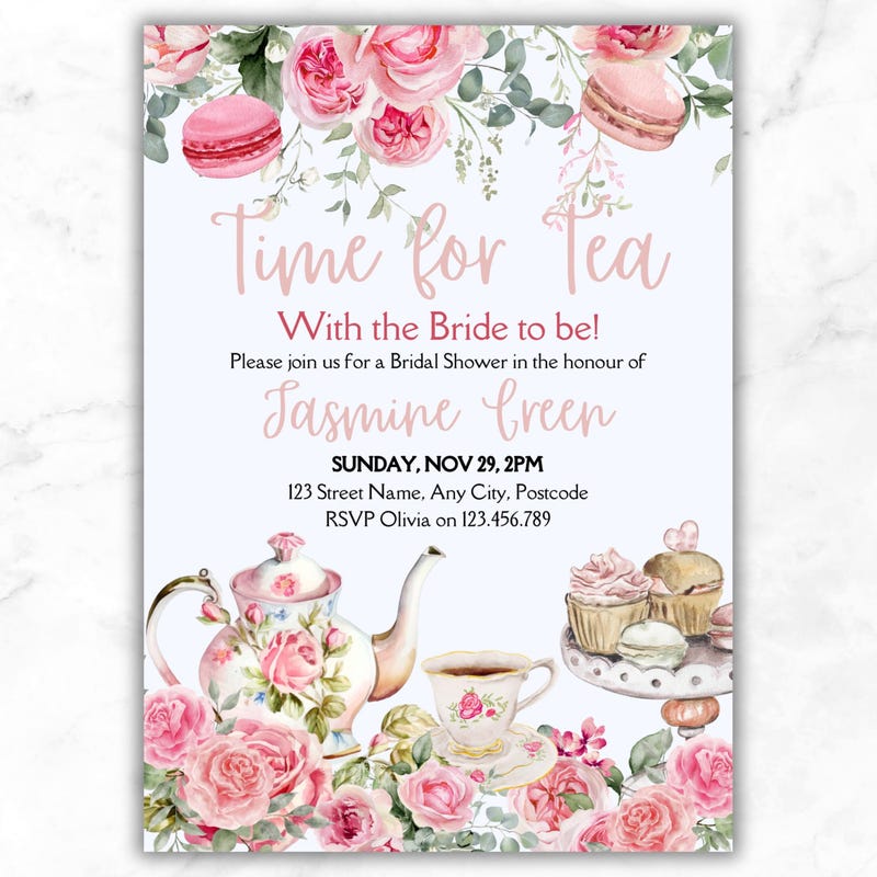 Fall Tea Time Invitation - Etsy