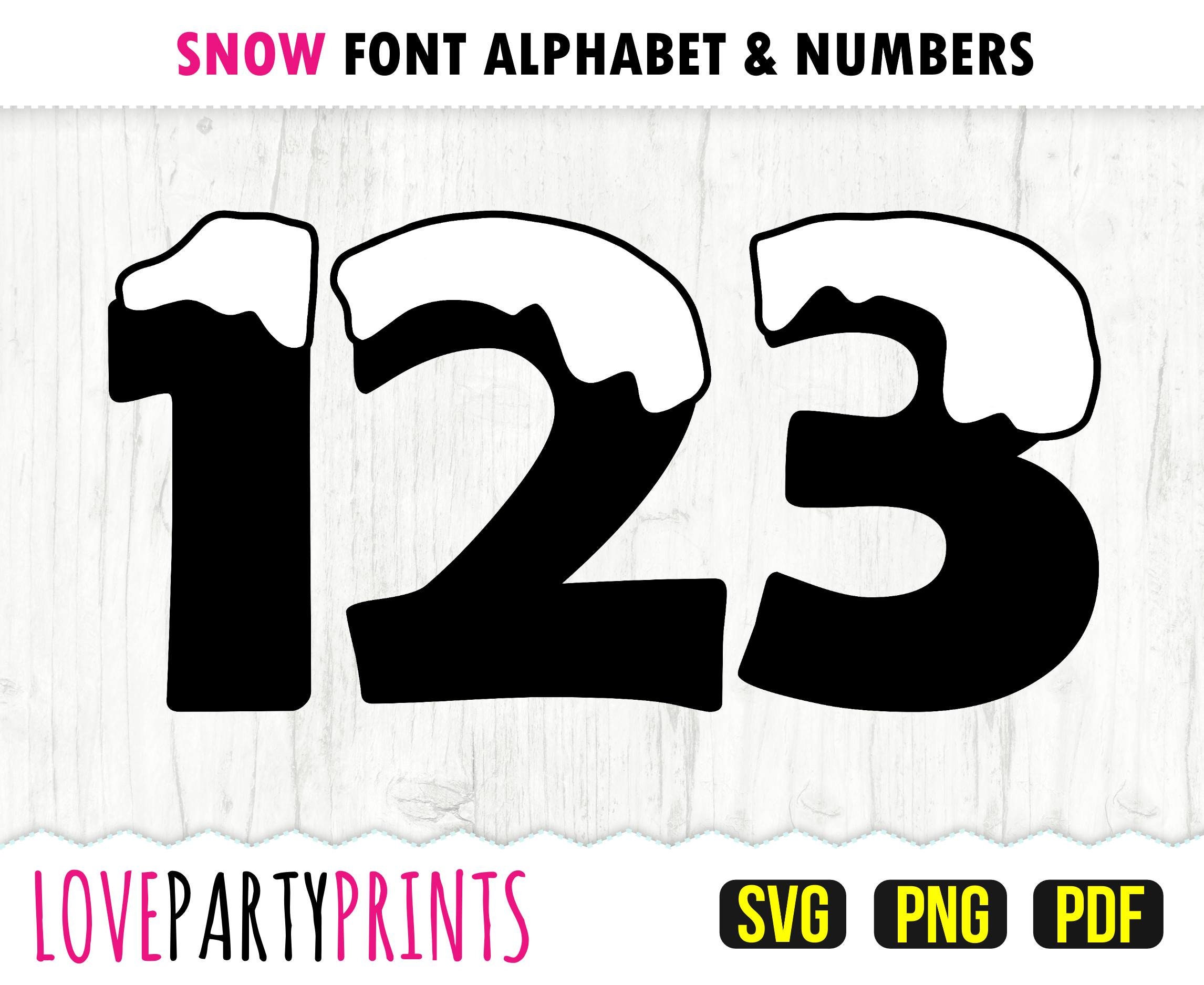 SNOW Font SVG, Png and Pdf Files, 300dpi High Quality, Silhouette ...
