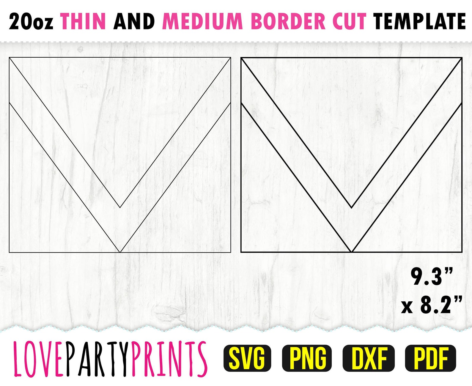 V Split Tumbler SVG DXF PNG Pdf 20 Oz Skinny Tumbler - Etsy