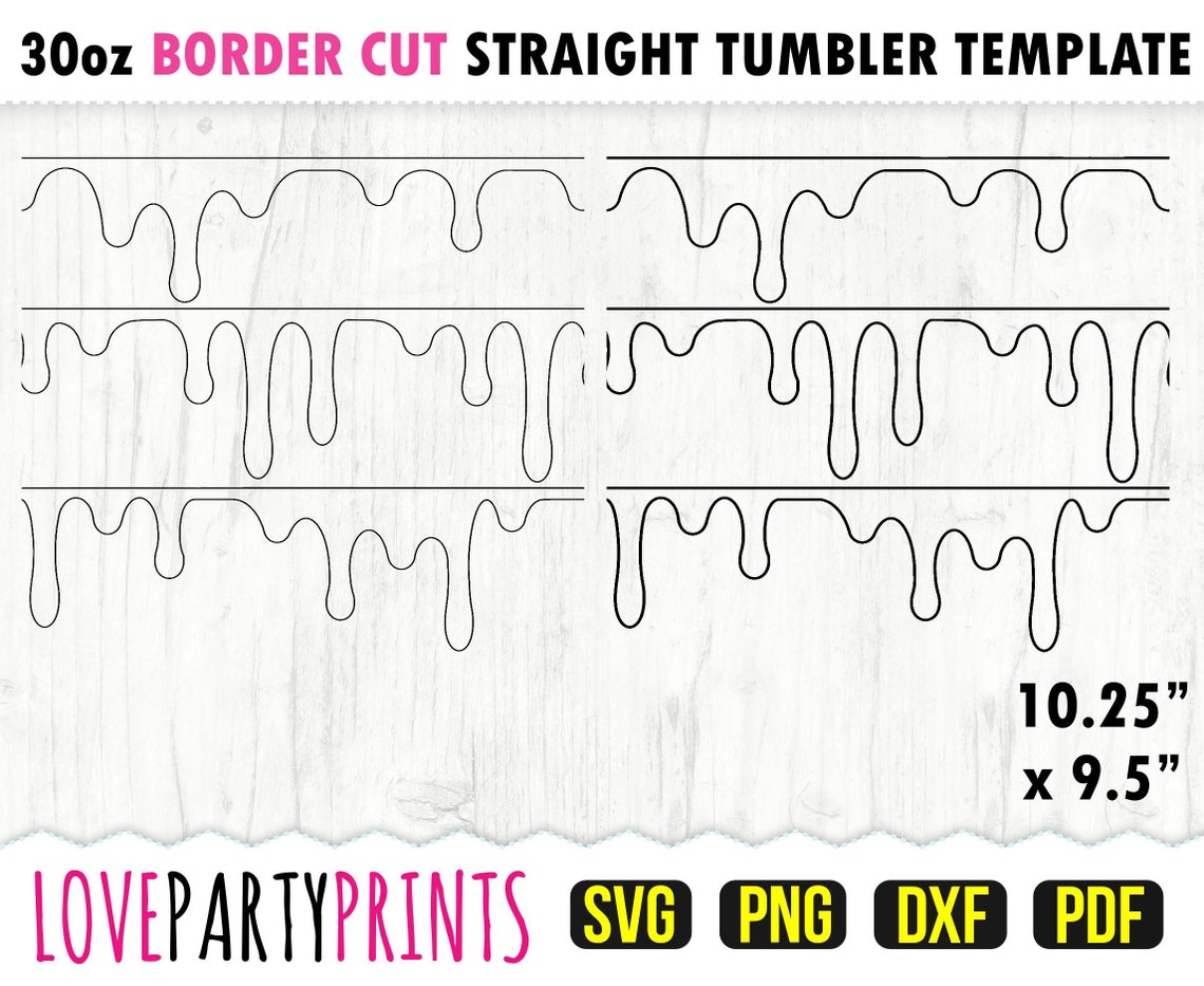 Dripping Blood Template SVG DXF PNG Pdf 30 Oz Skinny - Etsy UK