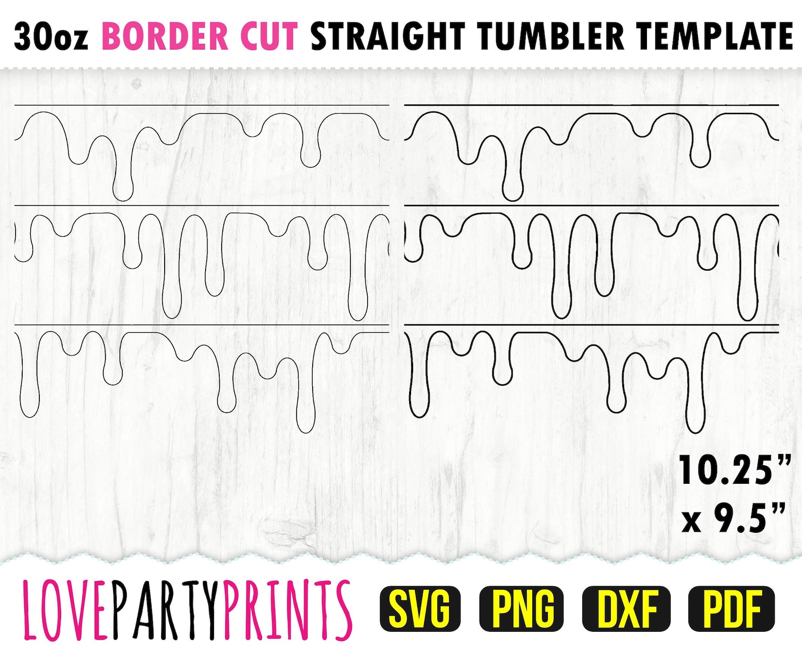Dripping Blood Template SVG DXF PNG Pdf 30 Oz Skinny - Etsy UK