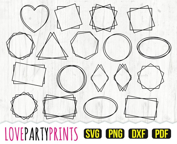 Double Frame SVG DXF PNG Pdf Square Frame Svg Rectangle | Etsy