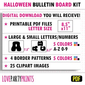 Spooky Bulletin Board Kit, Halloween October Classroom Decor, Full ...