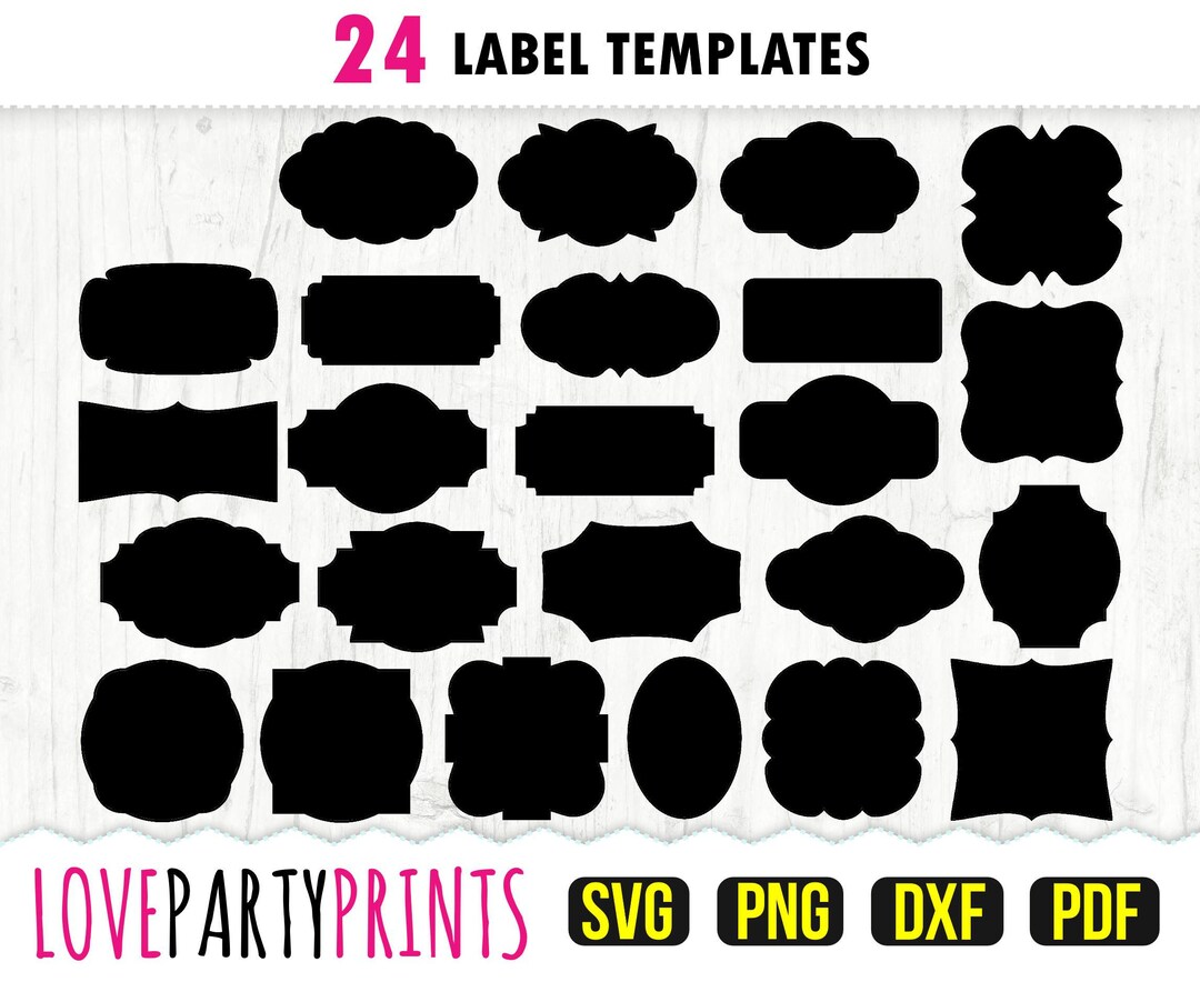 24 Label Template SVG DXF PNG Pdf Tags Svg Price Tag Svg - Etsy