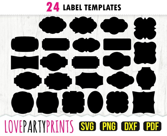 Black And White Label Templates Png