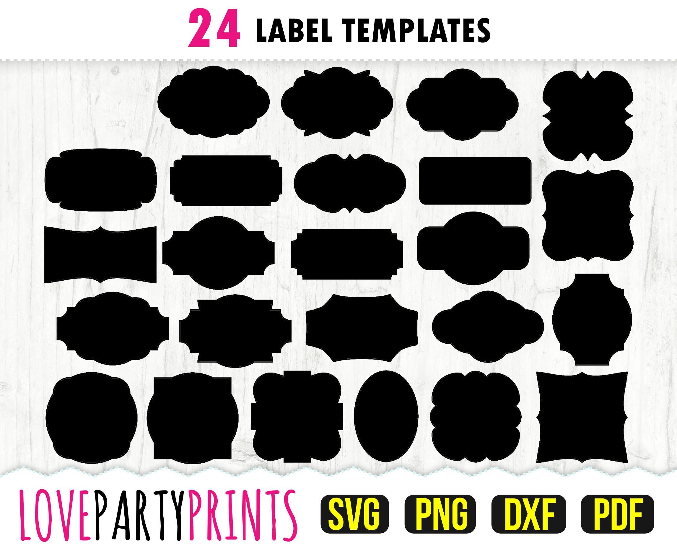 24 Label Template SVG DXF PNG Pdf Tags Svg Price Tag Svg - Etsy UK
