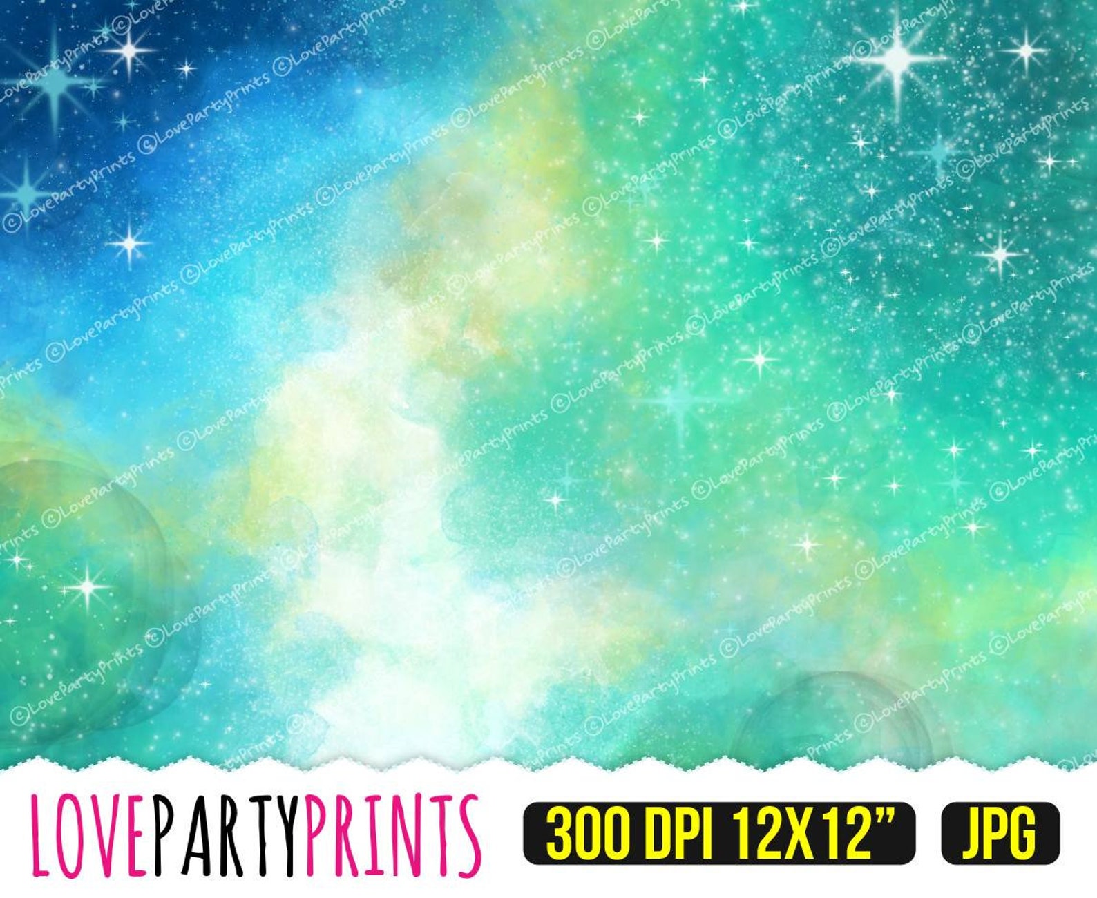 Space Backgrounds Digital Paper, 12x12" JPG 300dpi, Starry Night ...