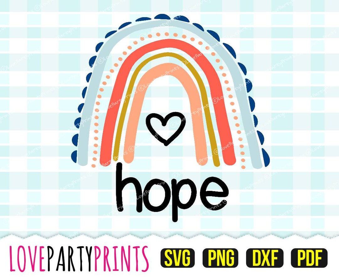 Rainbow Hope Svg DXF PNG PDF Rainbow Svg Hope Svg - Etsy