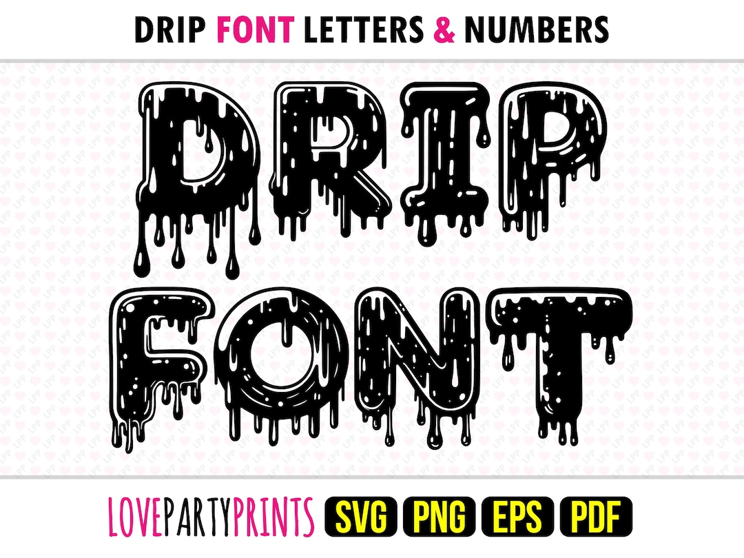 Drip Font Halloween Dripping Blood Horror Slime Letters & Numbers ...