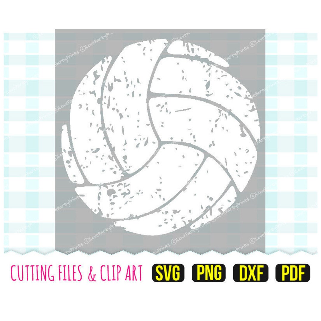 Distressed Volleyball Svg, DXF, PNG, PDF, Grunge Volleyball, Distressed ...