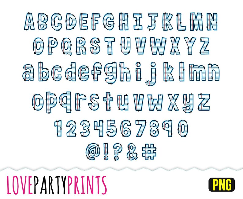 Back to School Alphabet Doodle Bundle, Uppercase & Lowercase, School ...