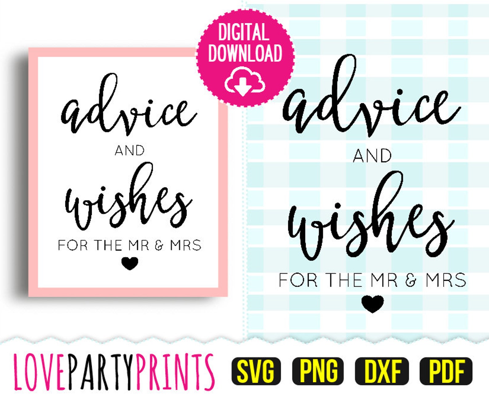 Advice and Wishes PNG & PDF - Also Includes Cutting Files DXF and Svg ...