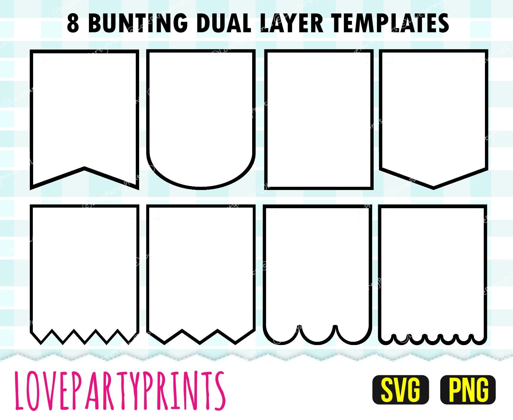 Bunting Svg Bunting Banner Svg Bunting Bundle 8 Templates - Etsy UK