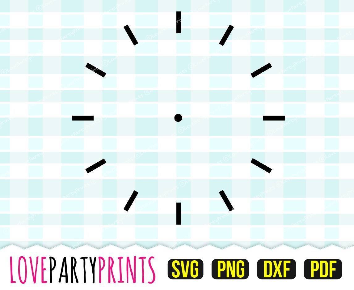 9 Clock Face Svg DXF PNG PDF 9 Clock Faces Svg Printable | Etsy