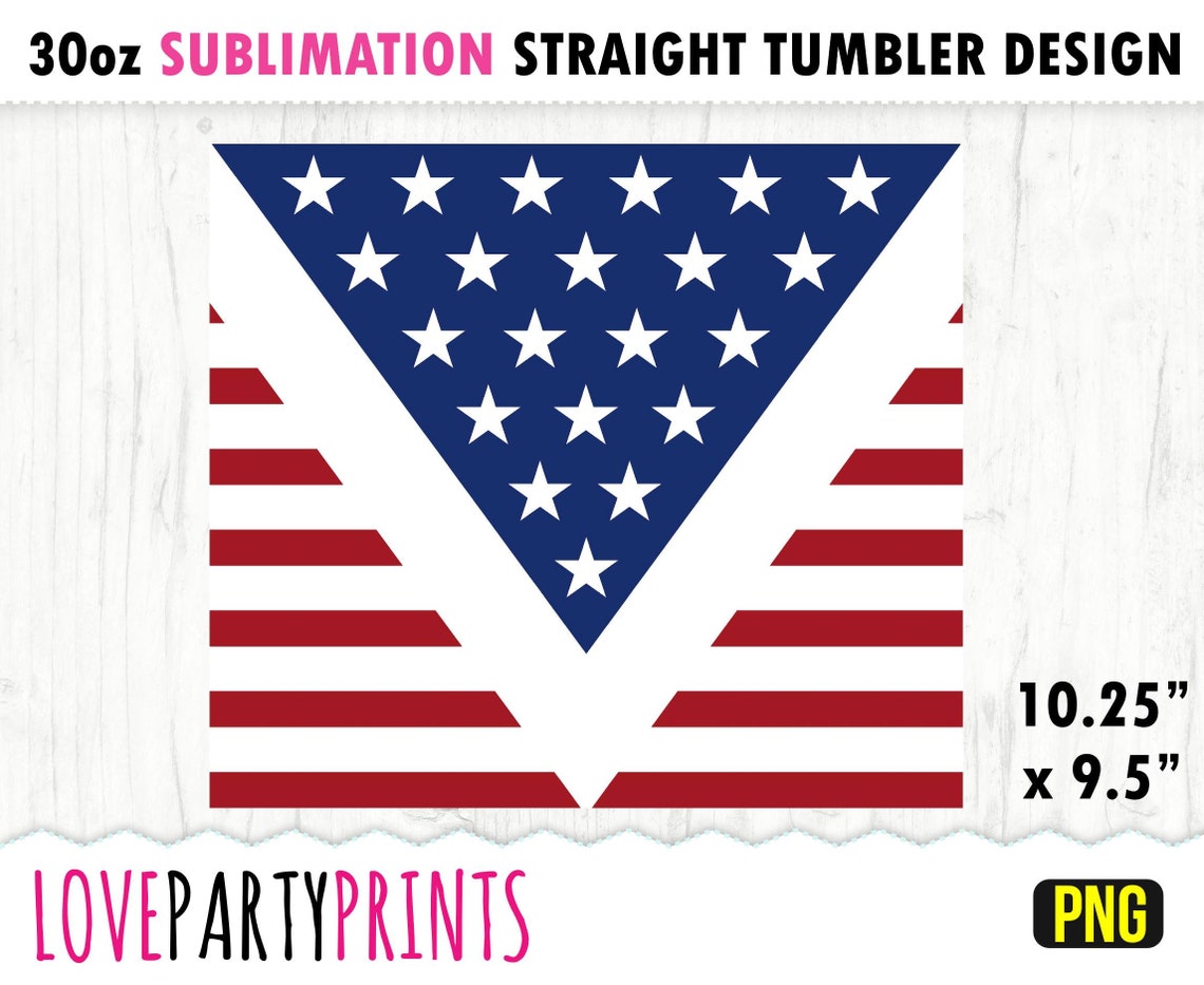 V Split American Flag Template SVG Dxf PNG Pdf 30 Oz - Etsy