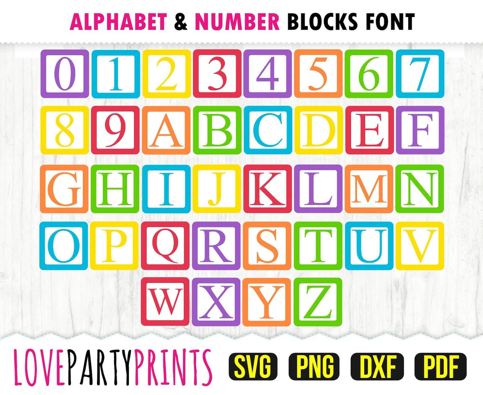 Alphabet Blocks SVG Pdf Dxf Png Letter Blocks A-Z Number - Etsy