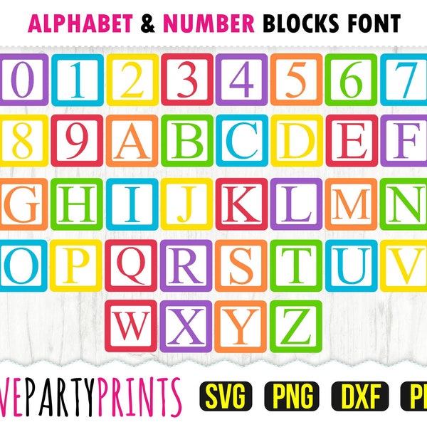 Abc Blocks Svg - Etsy
