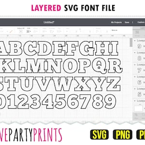 OUTLINE LETTERS and Numbers SVG, Png and Pdf Files, 300dpi High Quality ...