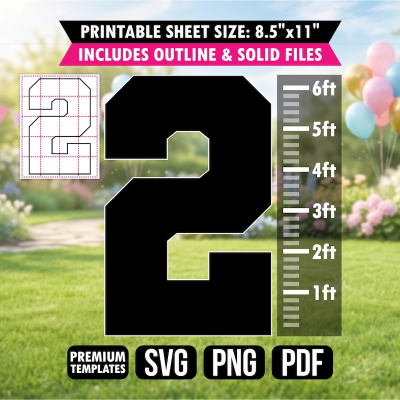 Number 2 Cutouts - Etsy UK
