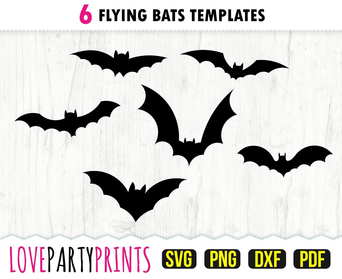 Flying Bats SVG PNG PDF, Halloween Bats Svg, Spooky Bats Svg, Bats ...