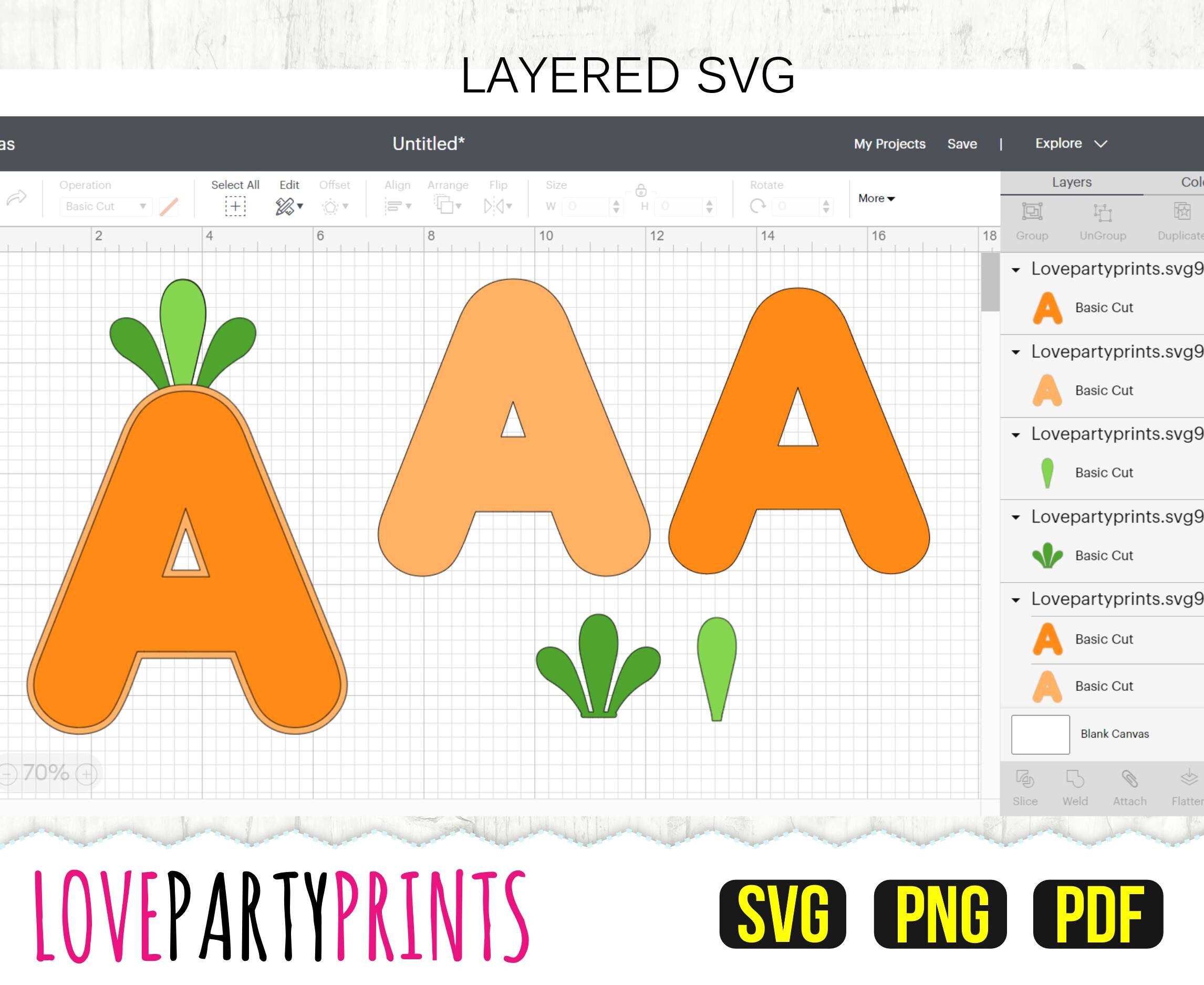 CARROT FONT SVG Png and Pdf Files 300dpi High Quality | Etsy