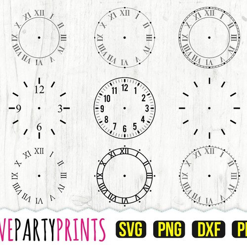 Clock Face Svg File Clock Face Template Vector Printable - Etsy
