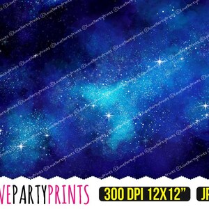 Space Backgrounds Digital Paper, 12x12" JPG 300dpi, Starry Night ...