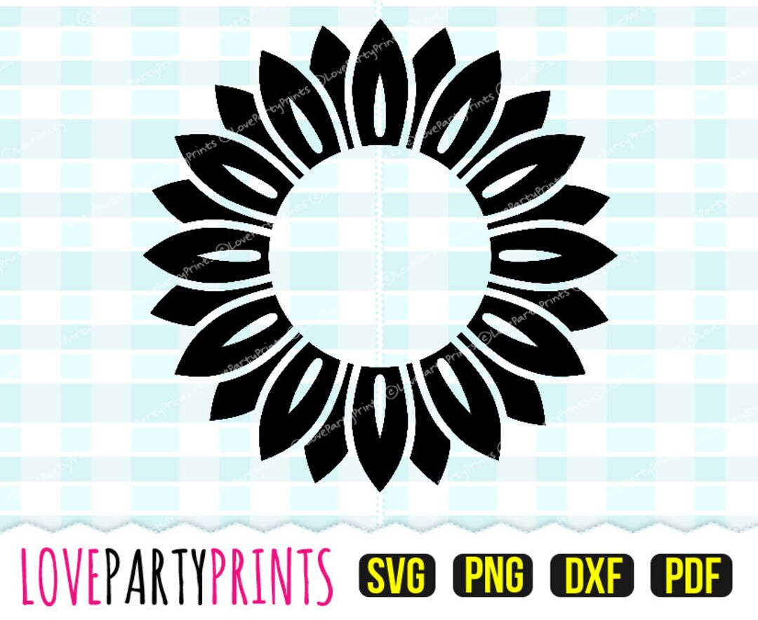 Sunflower Svg, DXF, PNG, PDF - Sunflower Clip Art - Sunflower Cutting ...