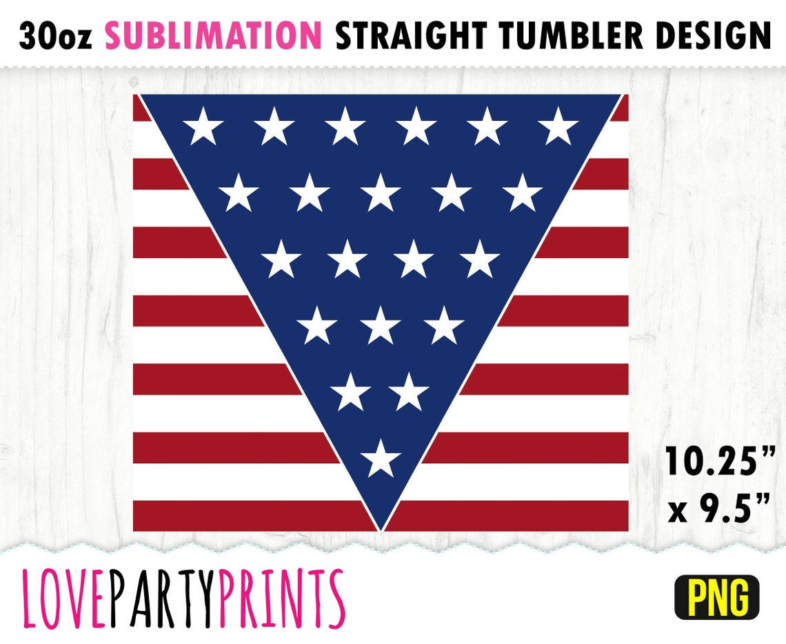 V Split American Flag Template SVG Dxf PNG Pdf 30 Oz - Etsy