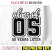 Reunion Class 80 SVG Png Pdf Eps, Class of 1980, 80s Graduate Senior ...