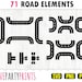 Road Templates SVG PNG PDF, Race Track Elements, Road Blocks, Curved ...