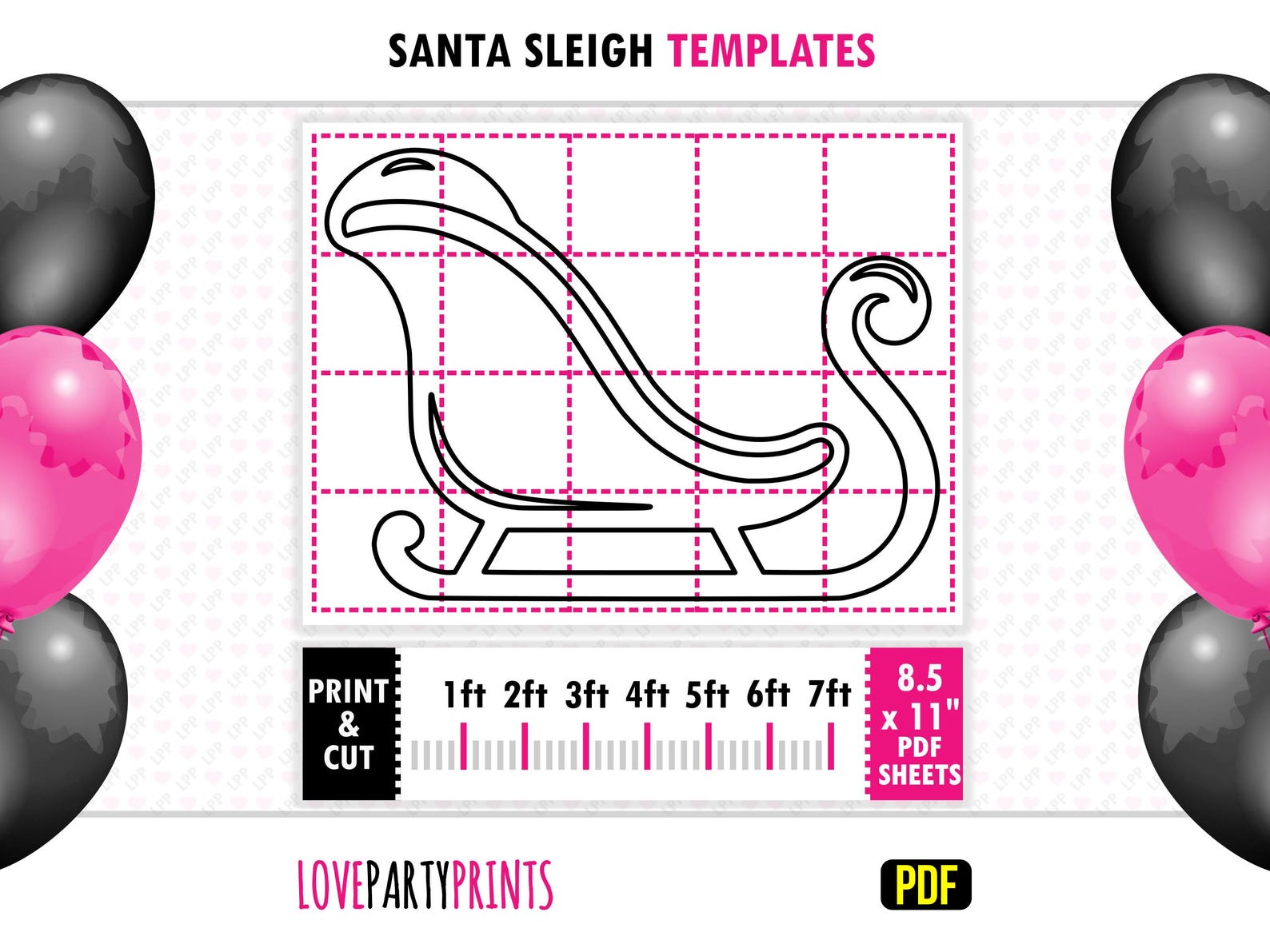 Life Size Santa Sleigh Templates, PDF, Christmas Outdoor Lawn ...