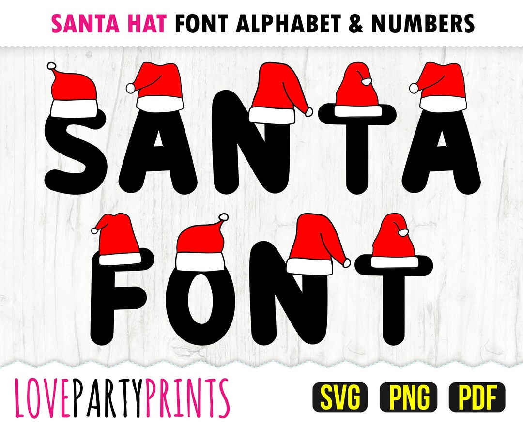 Christmas Font SVG, PNG and Pdf Files, Full Alphabet, Stacked Letters ...