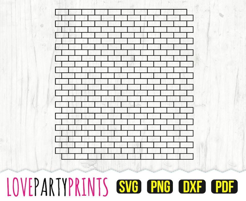 Brick Wall SVG, Dxf, Png, Pdf, Bricks Svg, Brick Wall Template, Brick ...