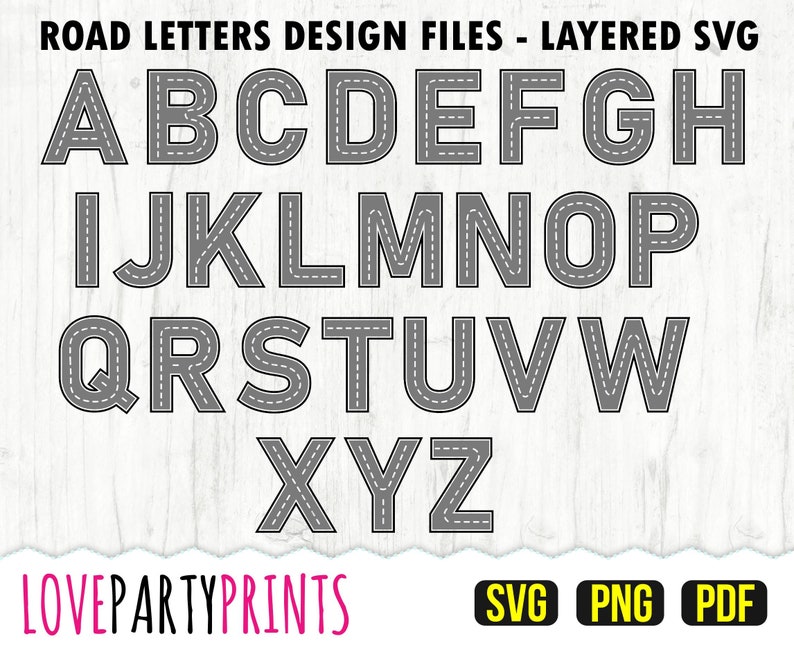 Road Font SVG PNG PDF Road Letters Svg Road Numbers Svg - Etsy Australia