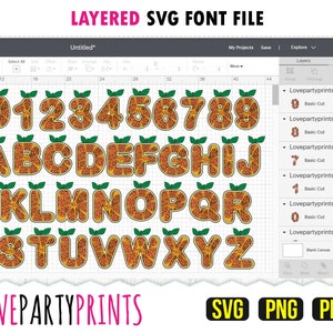 ORANGE FONT SVG, Png and Pdf Files, 300dpi High Quality, Silhouette ...