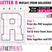 Square Letter R, Mosaic From Balloons, Mosaic Template, 1ft, 2ft, 3ft ...