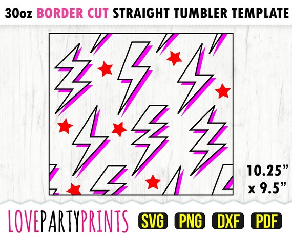 Lightning Burst Template SVG DXF PNG Pdf 30 Oz Skinny | Etsy