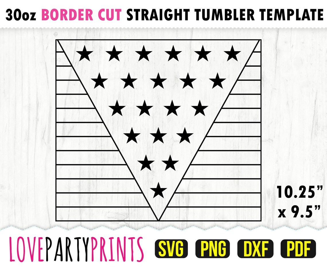 V Split American Flag Template SVG Dxf PNG Pdf 30 Oz - Etsy