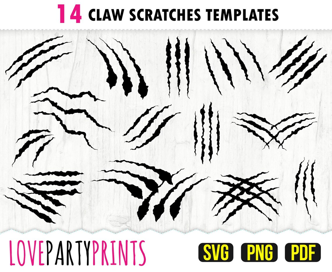 Claw Scratches SVG PNG PDF Scratch Svg Claw Marks Svg Tiger - Etsy UK