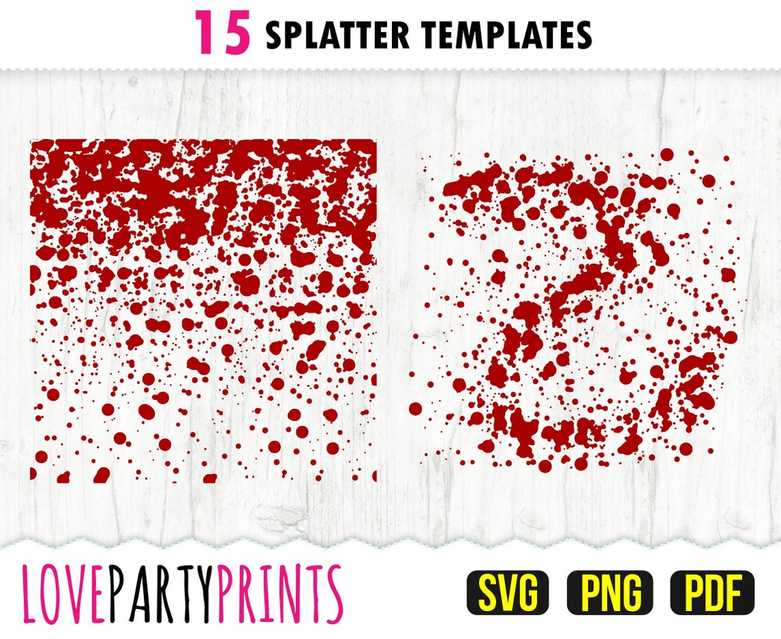Splatter SVG PNG PDF Blood Splatter Svg Paint Splatter - Etsy