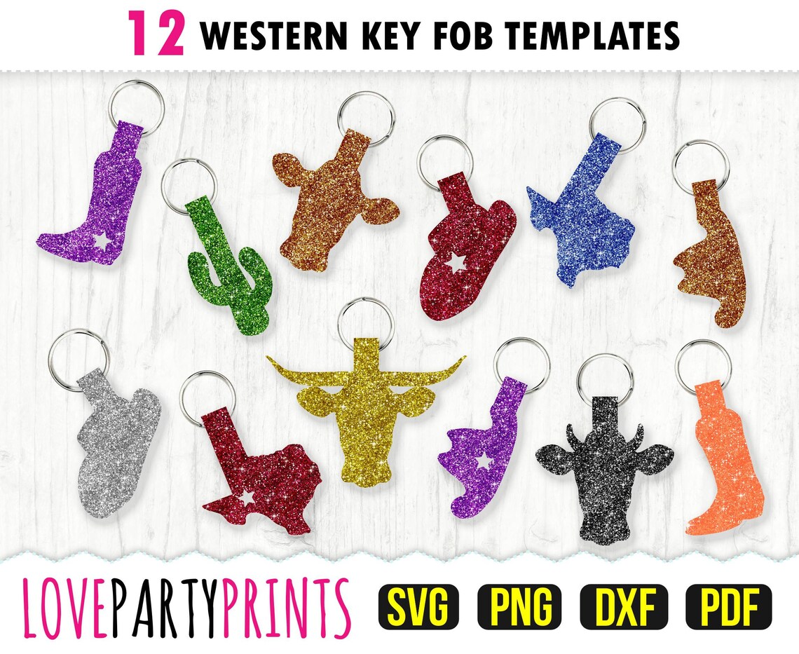 Texas Key Fob Svg DXF PNG PDF Cowboy Key Fob Template Svg - Etsy UK